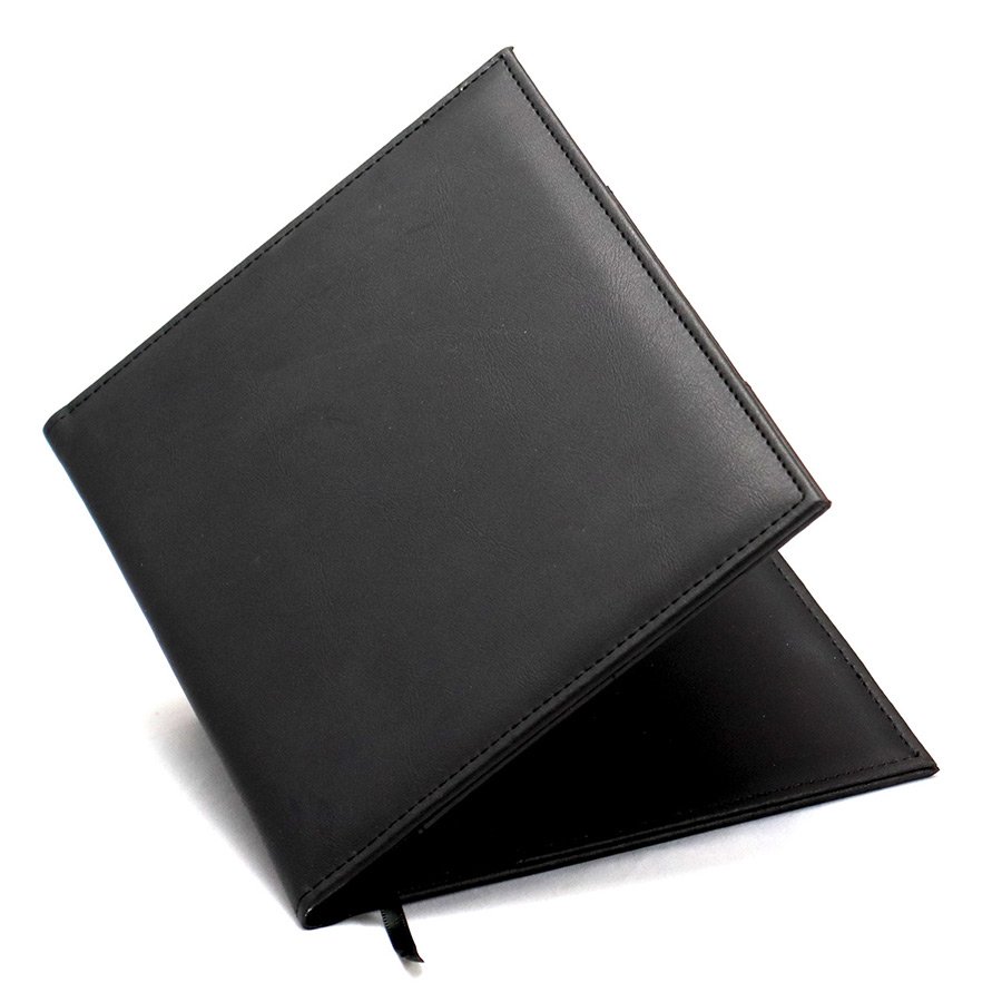 CARPETA EN CURPIEL TIPO PORTABLOCK COLOR NEGRO | DIBRETI - CUADERNOS ...